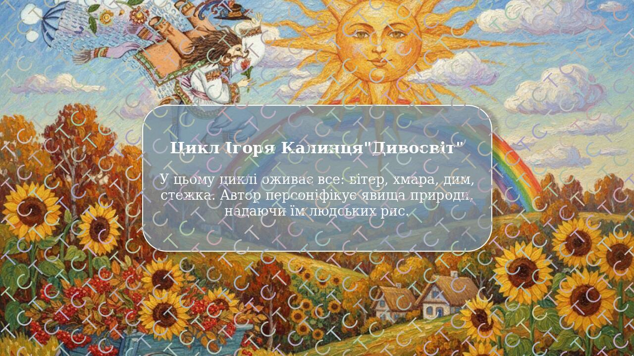 Ігор Калинець. «Стежечка», «Блискавка», «Веселка», «Криничка», «Дим ...