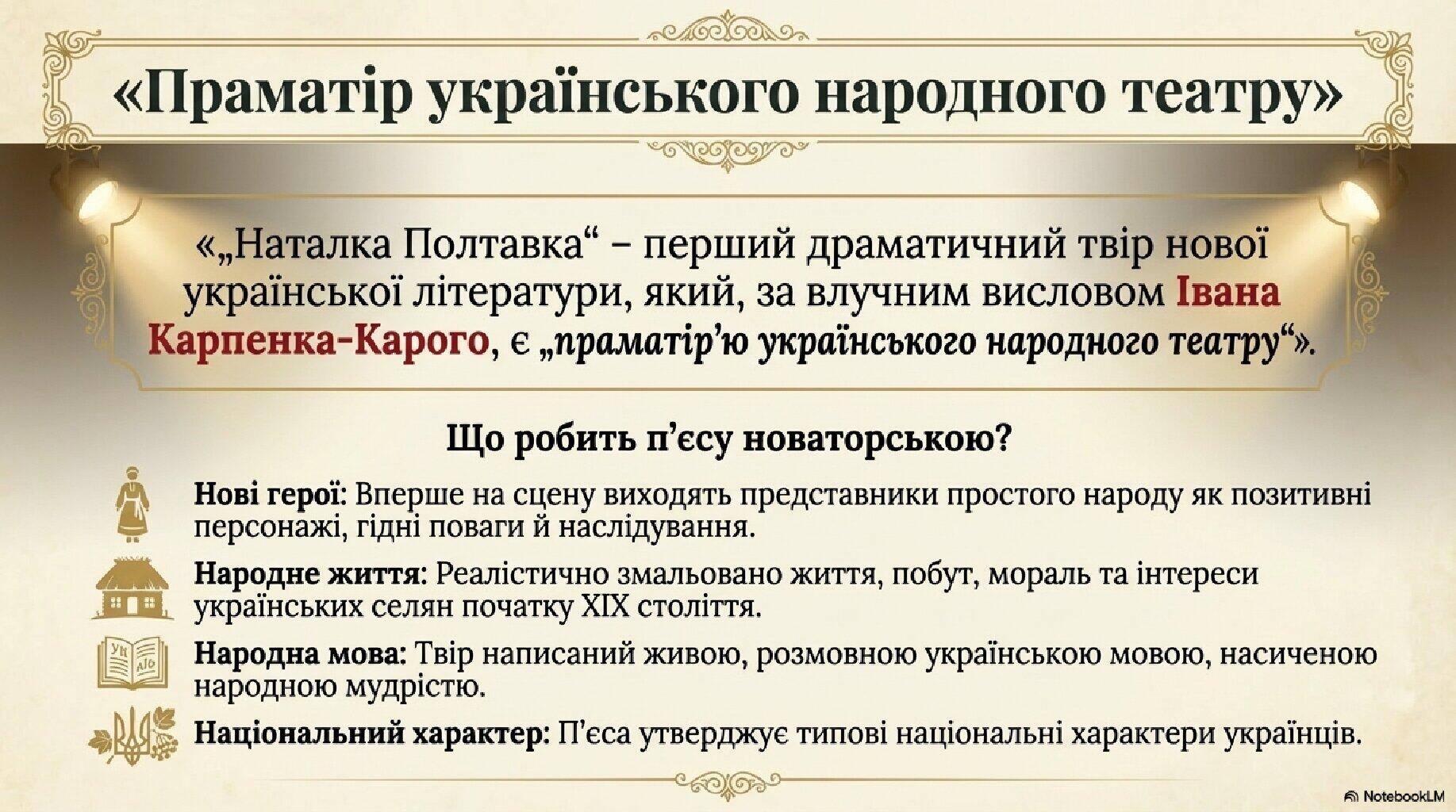 Соціально-побутова драма «Наталка Полтавка» — перший твір нової ...