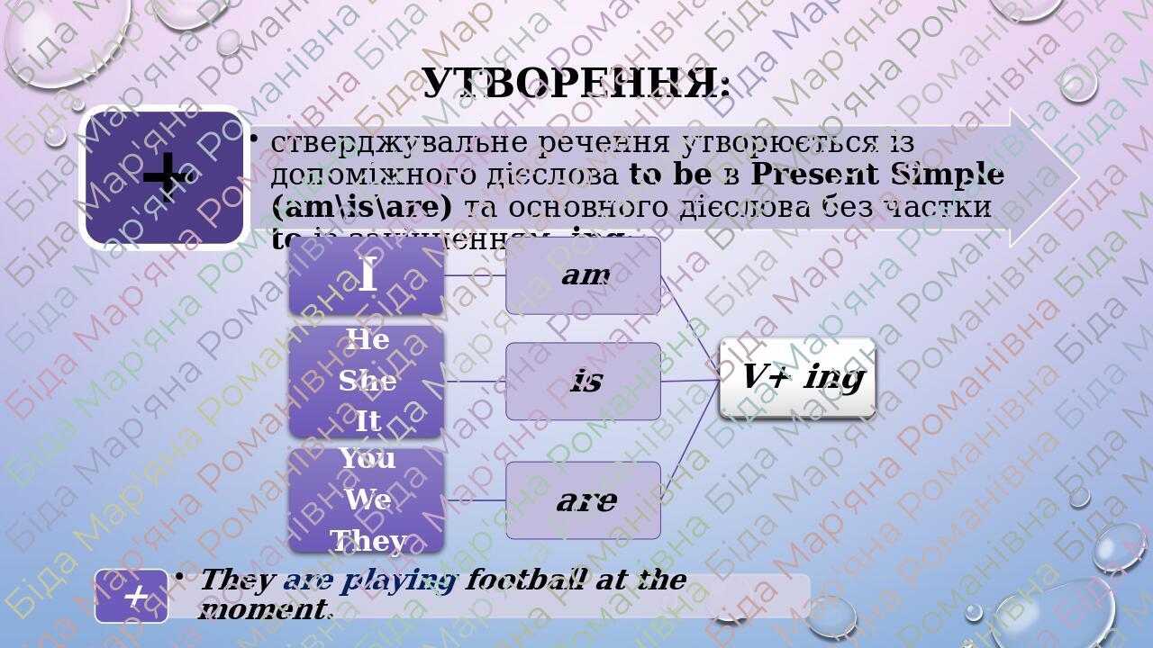 Презентація PRESENT CONTINUOUS TENSE | Презентація. Англійська мова