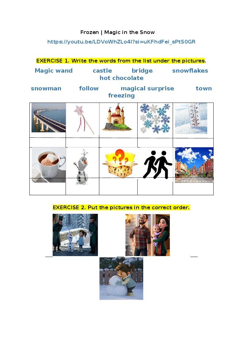 Frozen | Magic in the Snow ️ Episode worksheet. | Інші методичні ...