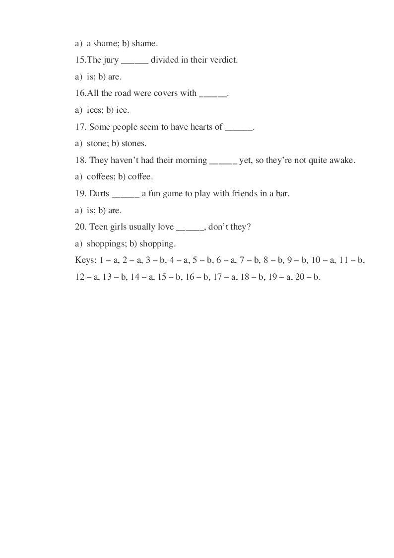 The Noun. Countable and Uncountable Nouns. Singular and Plural. 2 ...