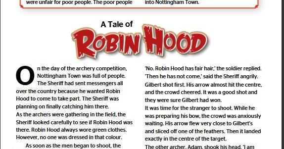 Reading Comprehension “A Tale of Robin Hood” | Тест на 10 запитань ...