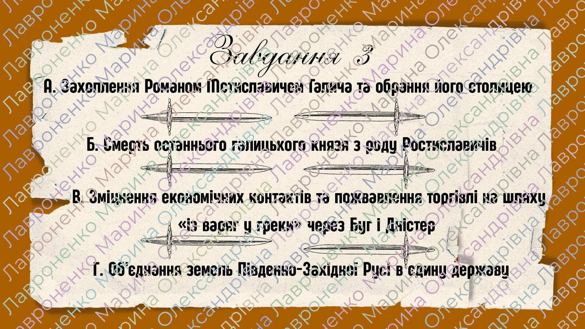 Практична робота: Об’єднання Волинського й Галицького князівств ...