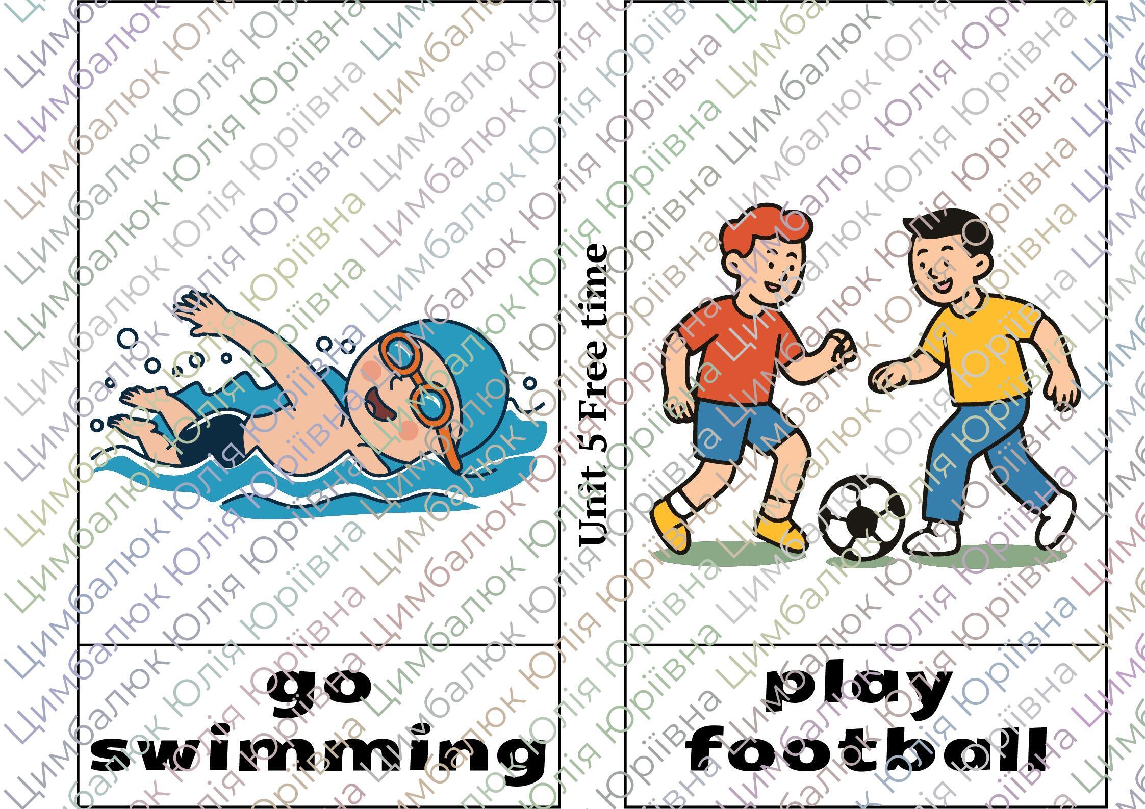 Super Minds 2 Флешкардки на тему "Free time" Flashcards Unit 5 Free ...