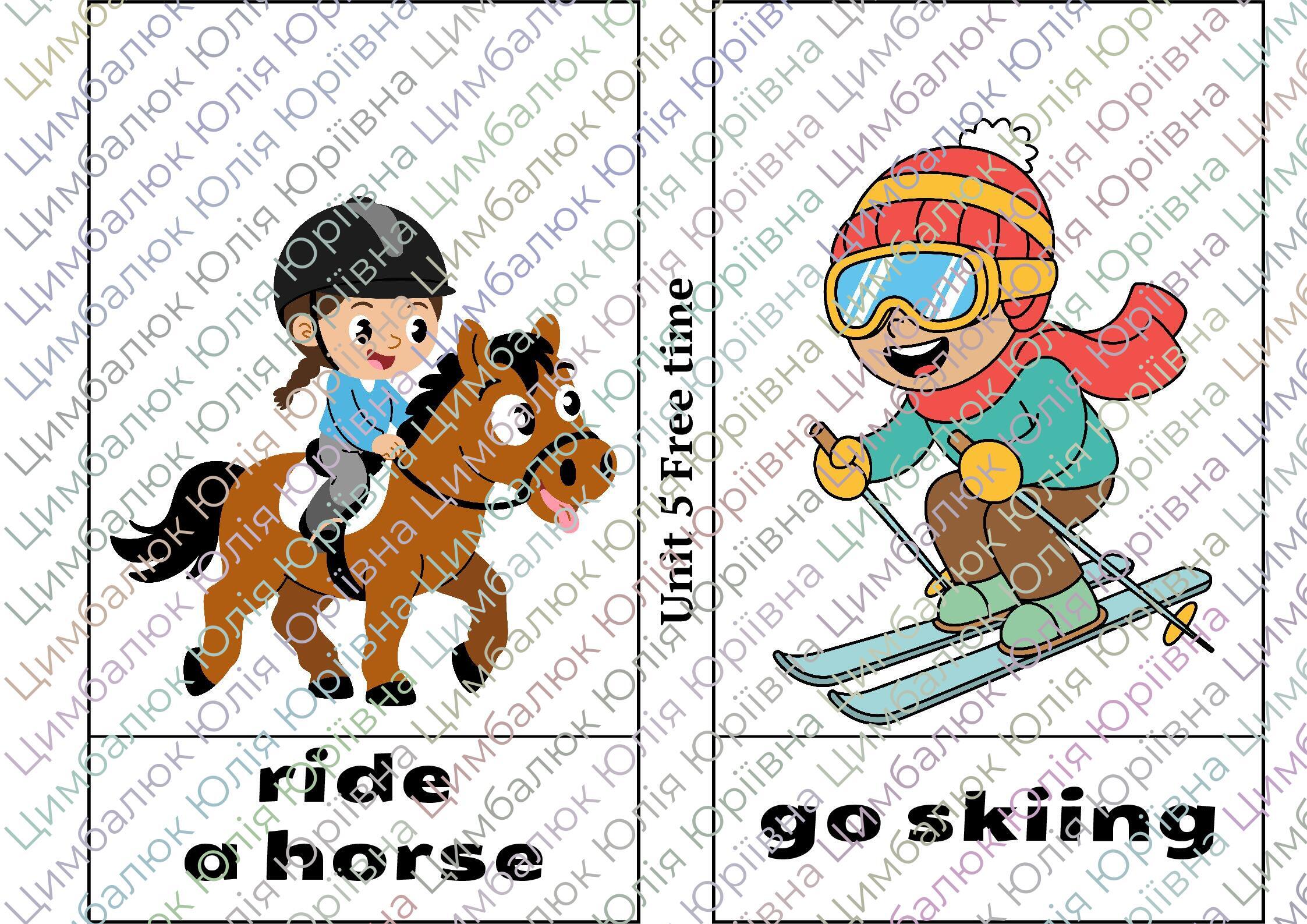 Super Minds 2 Флешкардки на тему "Free time" Flashcards Unit 5 Free ...