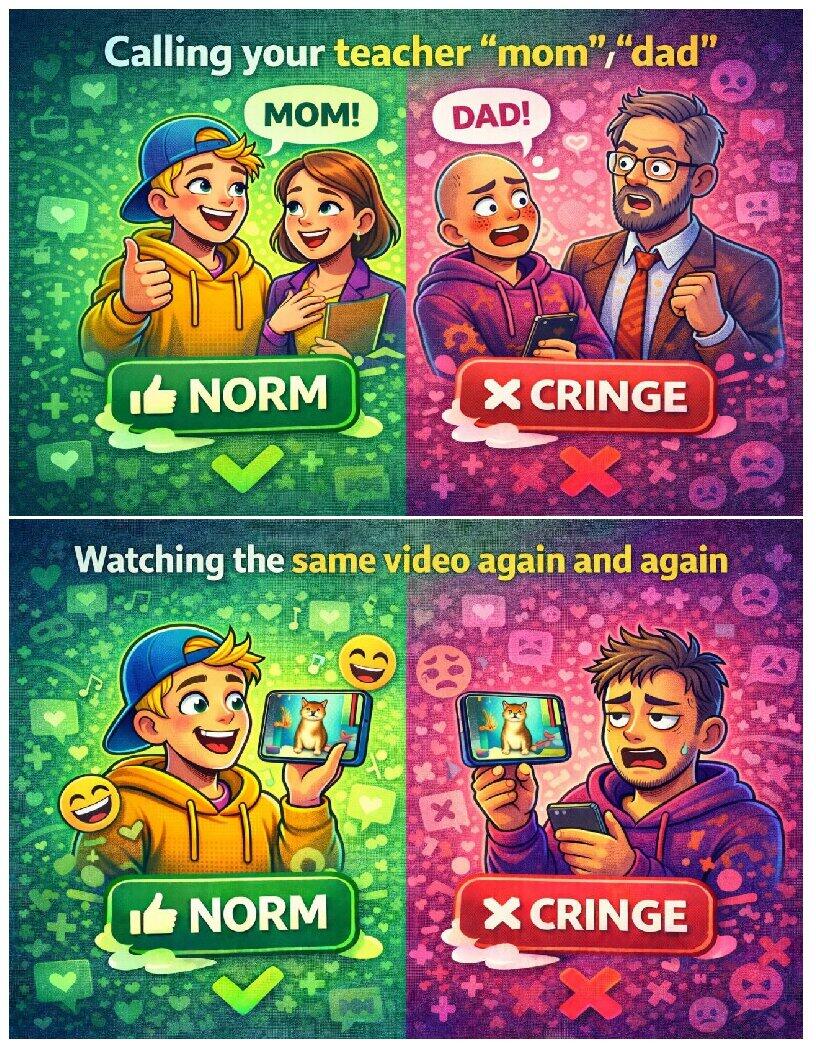 Картки NORM / CRINGE | Ілюстрації. Англійська мова