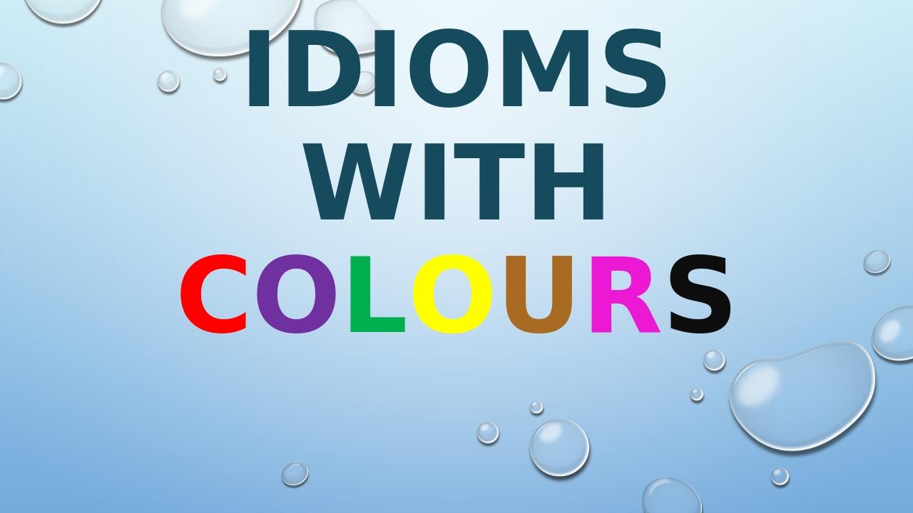Idioms with Colours | . Англійська мова