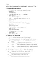 Third Conditional (If + Past Perfect, would have + V3) | Тест ...