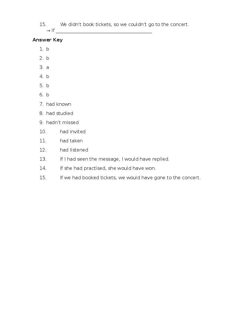 Third Conditional (If + Past Perfect, would have + V3) | Тест ...