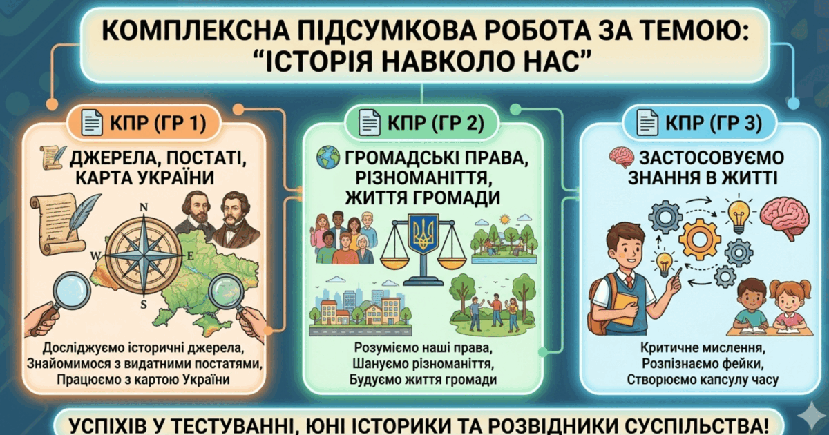 Комплексна підсумкова робота: Історія навколо нас. НУШ 5 клас ...