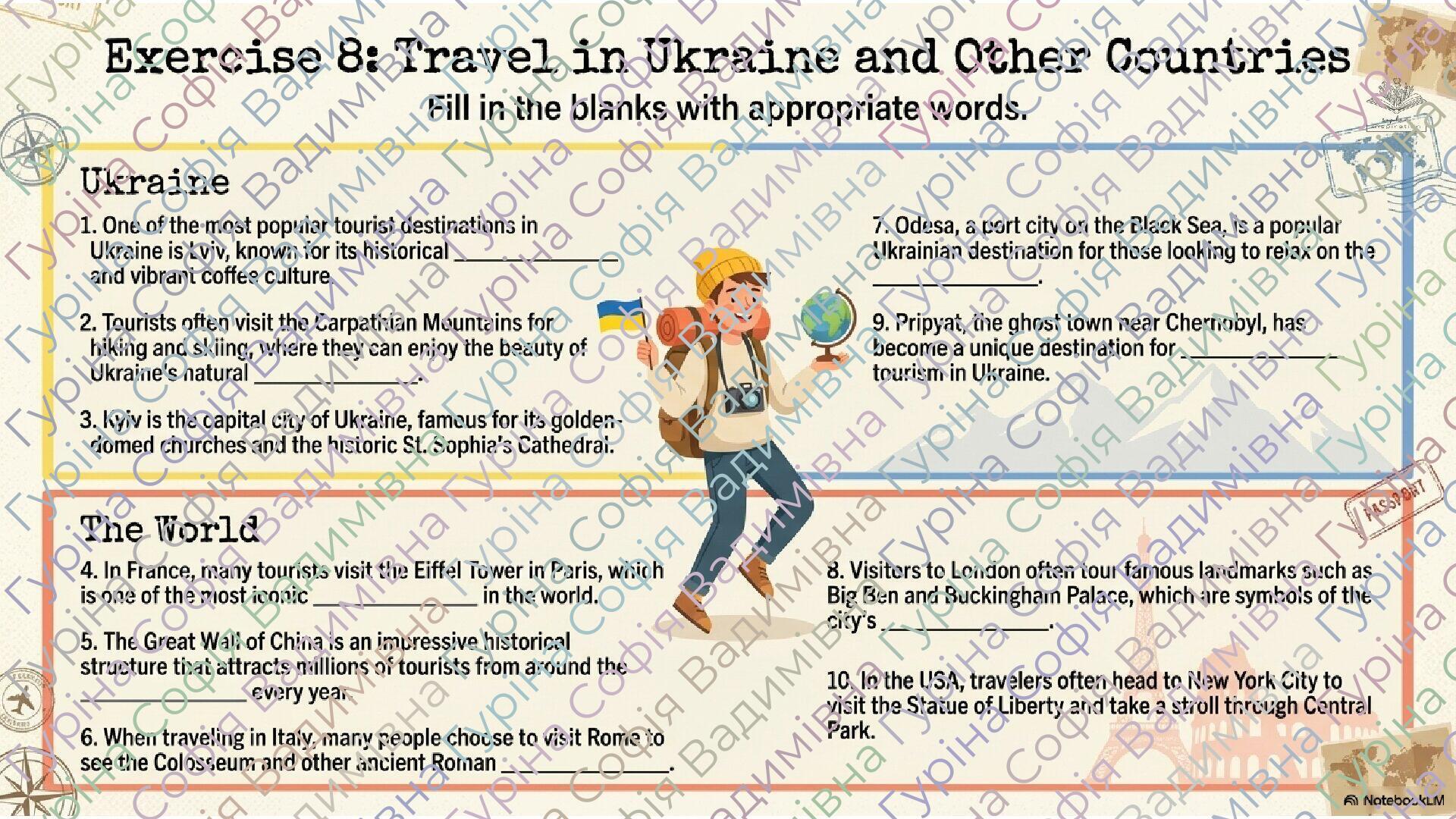 Workbook: Travel (10-11 клас) | Робочий зошит. Англійська мова