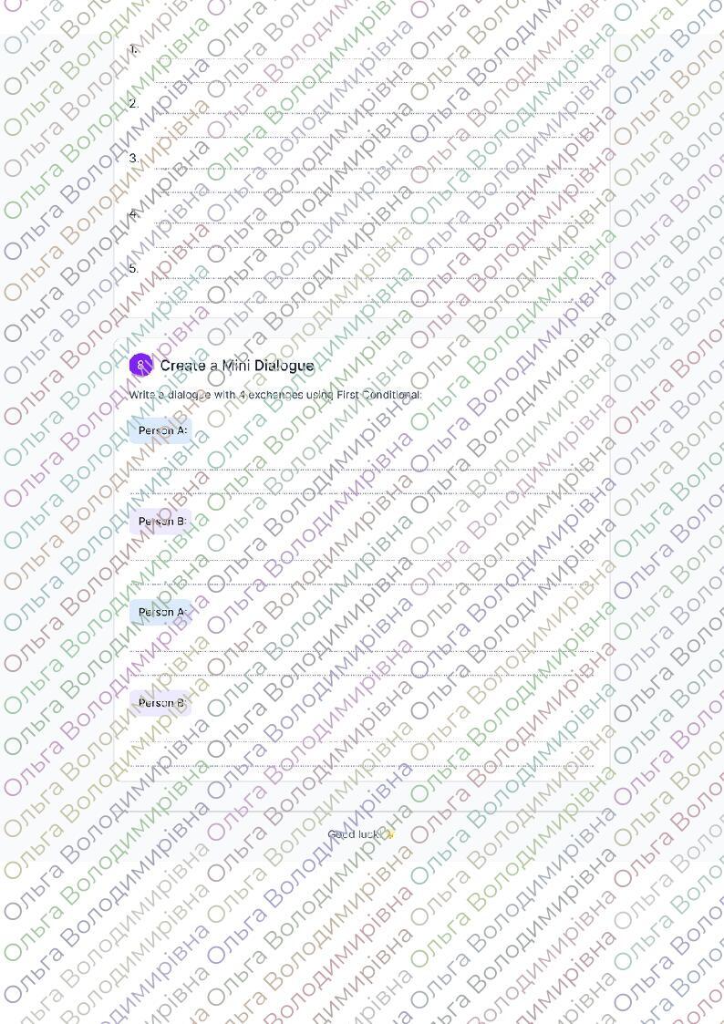 Worksheet: First Conditional Practice Prepare 7 Unit 18 | Тренажер ...