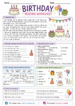 Birthday worksheets, Lesson "Birthday" | Інші матеріали. Англійська мова